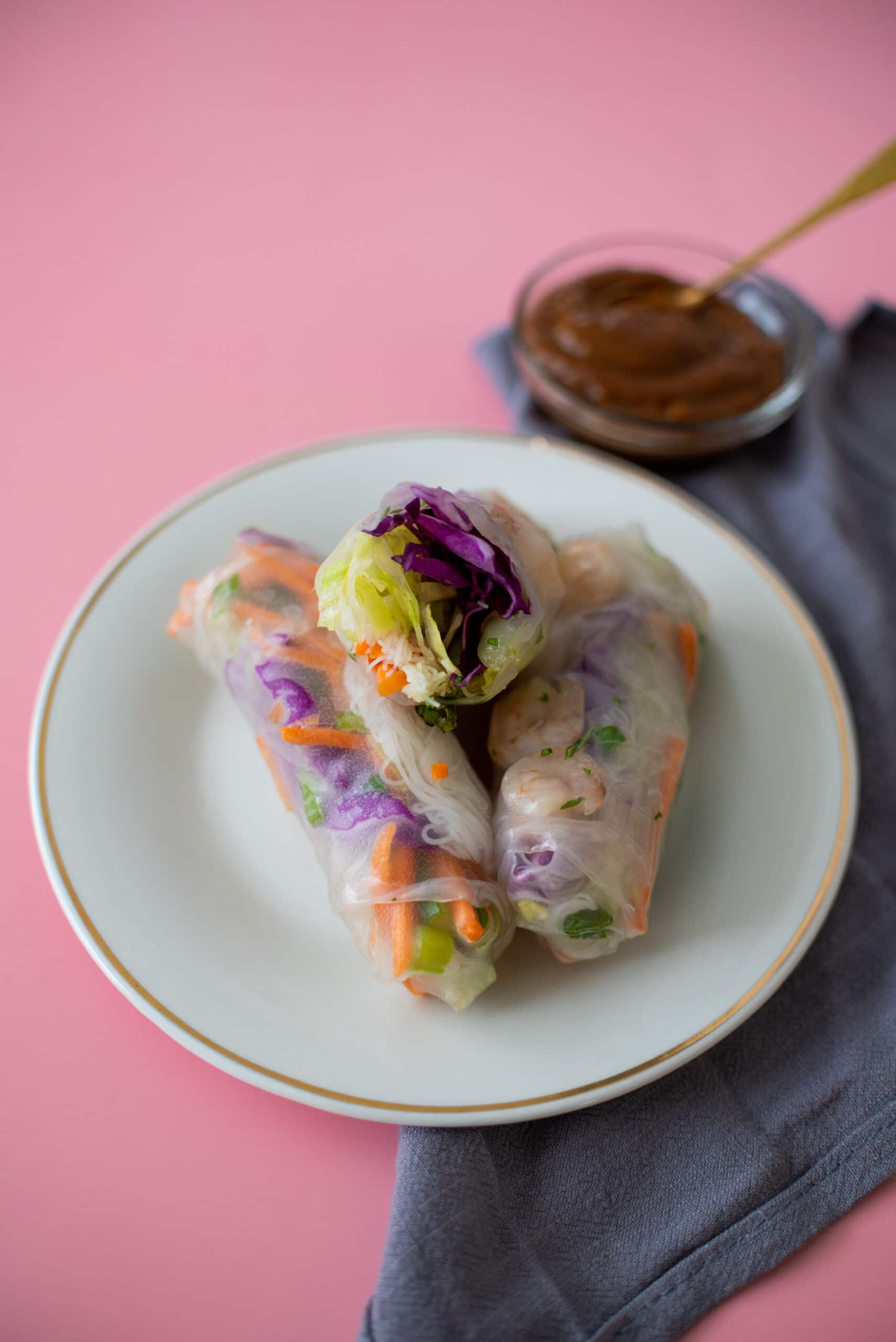 Vietnamese Fresh Spring Egg Rolls with Shrimp - Smiley's Points